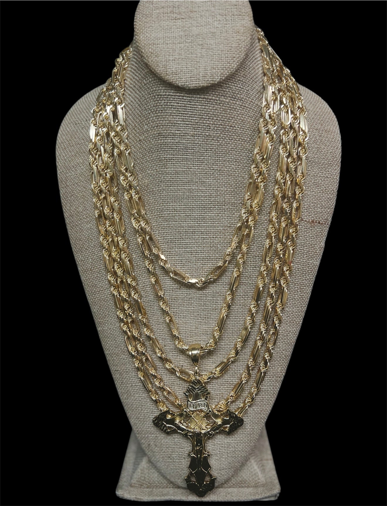 925 Sterling Silver 14k Gold Plated Milano Chain 7mm 20” 24” 26” 28” 3 ...